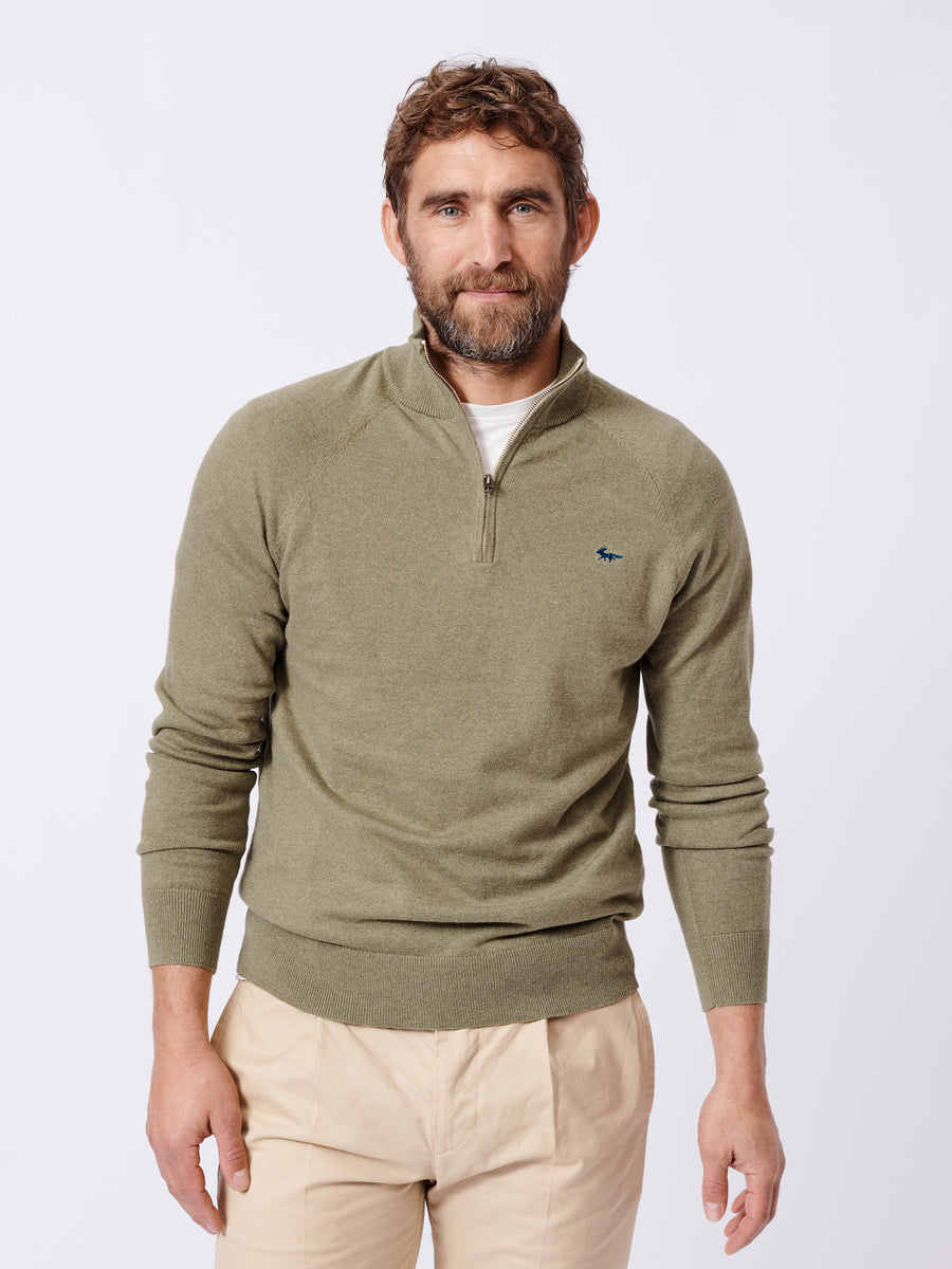 Bonby Zip Neck Jumper – Aubin