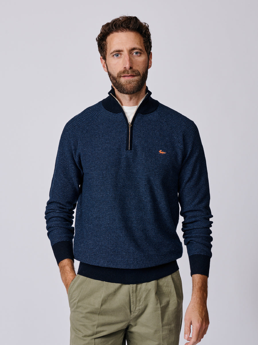 Bonby Cotton Zip Neck – Aubin