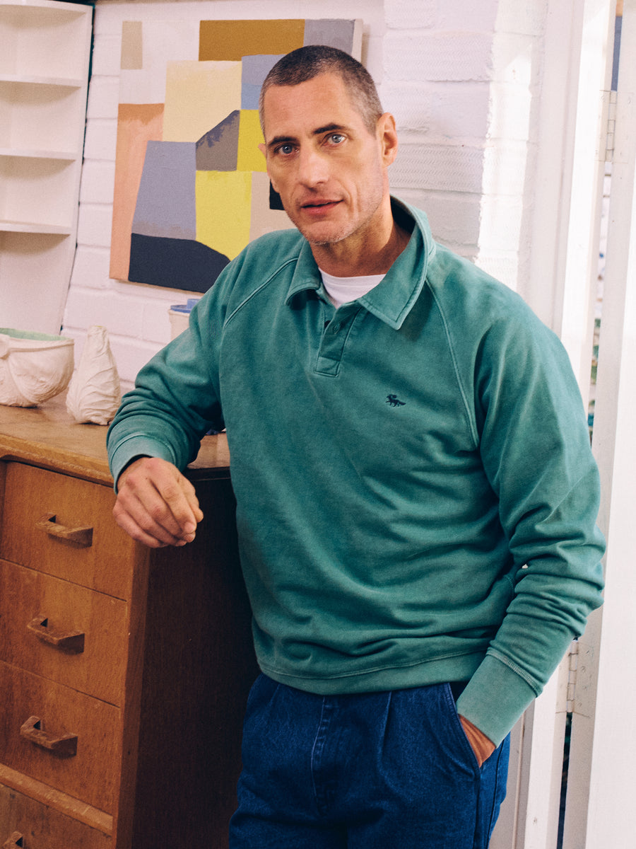 Raithby Classic Fit Button Neck Sweatshirt – Aubin