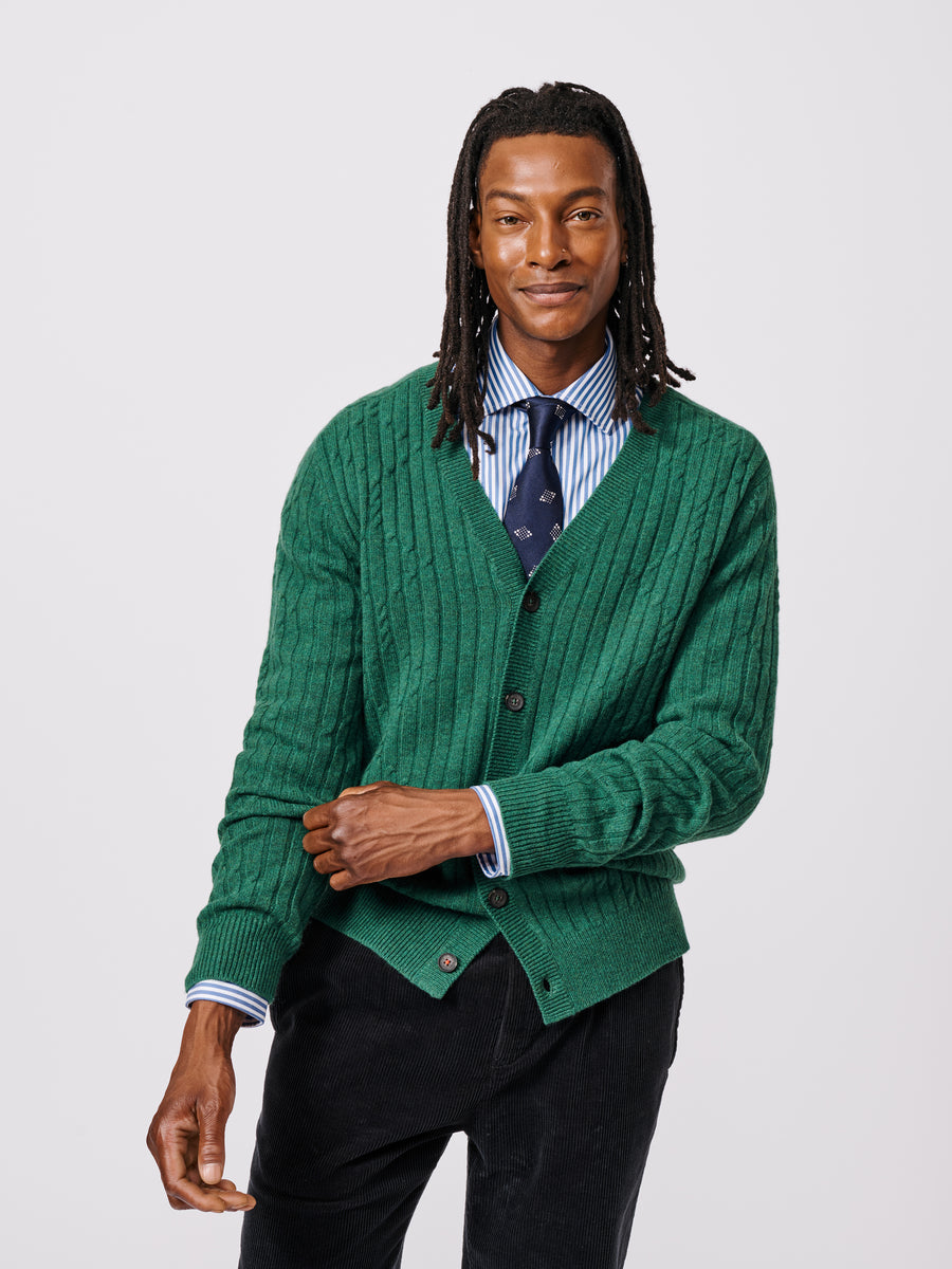 Leonard Cable Cashmere and Wool Cardigan – Aubin